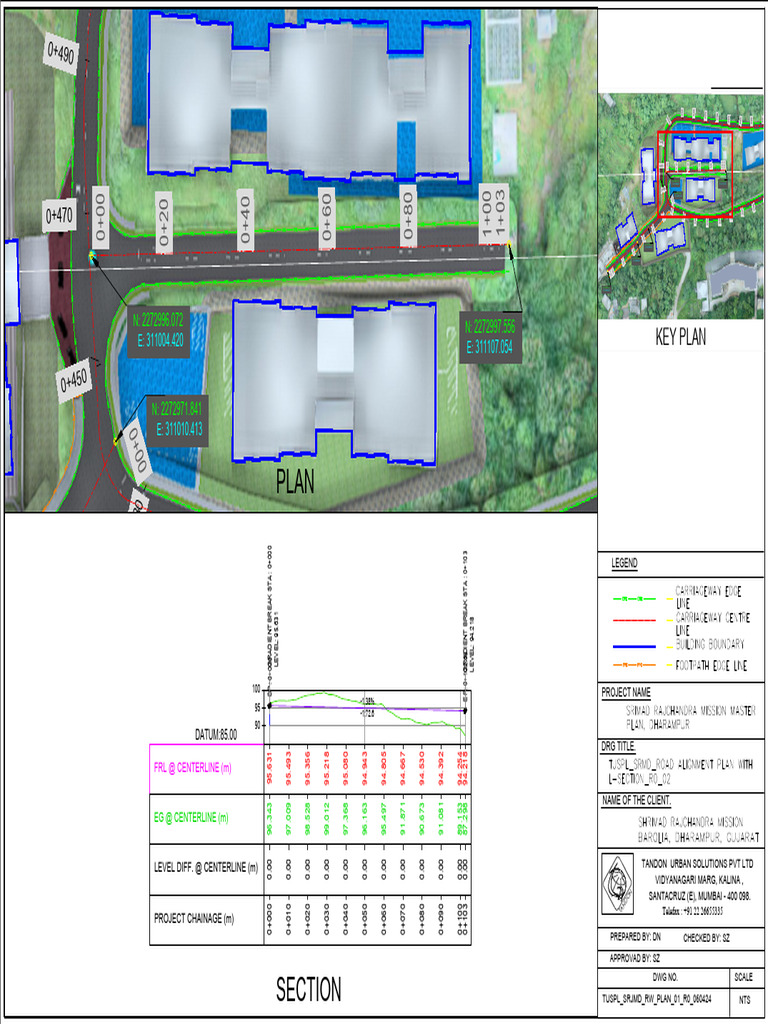 Tuspl - SRMD - Road Alignment Plan With L-Section02 - R0 - 02 | PDF