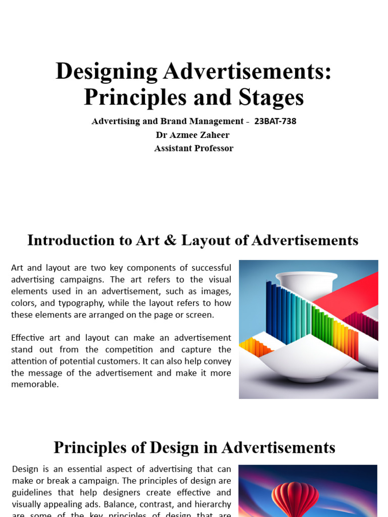 1.2.6 Art Layout of An Advertisement Principles of Design Layout Stages Different in Design of ...