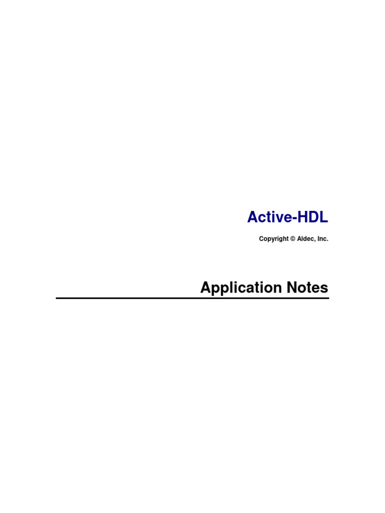 Application Notes Hdl 6 3 Pdf Installation Computer Programs Hardware Description Language