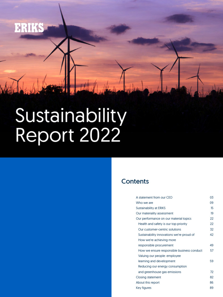 Eriks Sustainability Book | PDF | Sustainability | Supply Chain