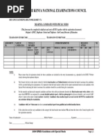 2025 KPSEA Candidates With Special Needs | PDF | Visual Impairment ...
