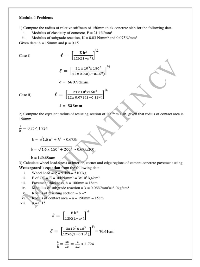 Module-4 Problems PD | PDF | Bending | Stress (Mechanics)