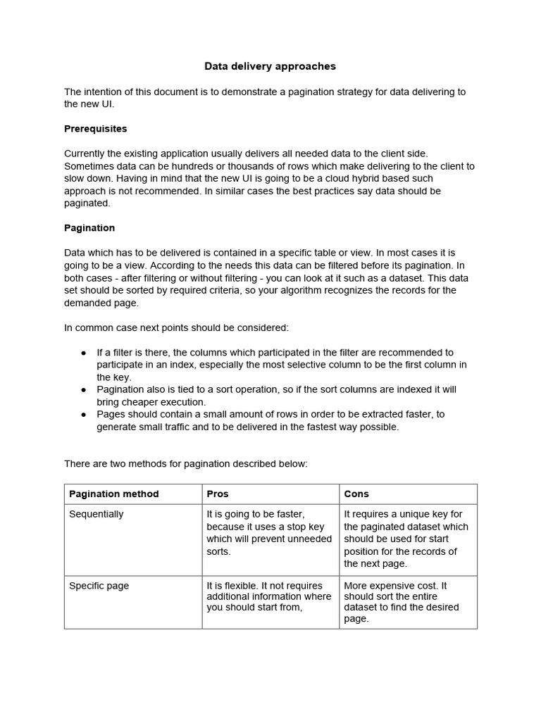 Data delivery approaches | PDF | Data | Information Technology