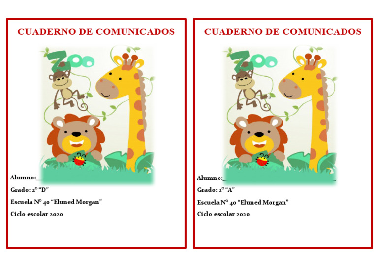 Caratula Cuaderno Comunicados | PDF