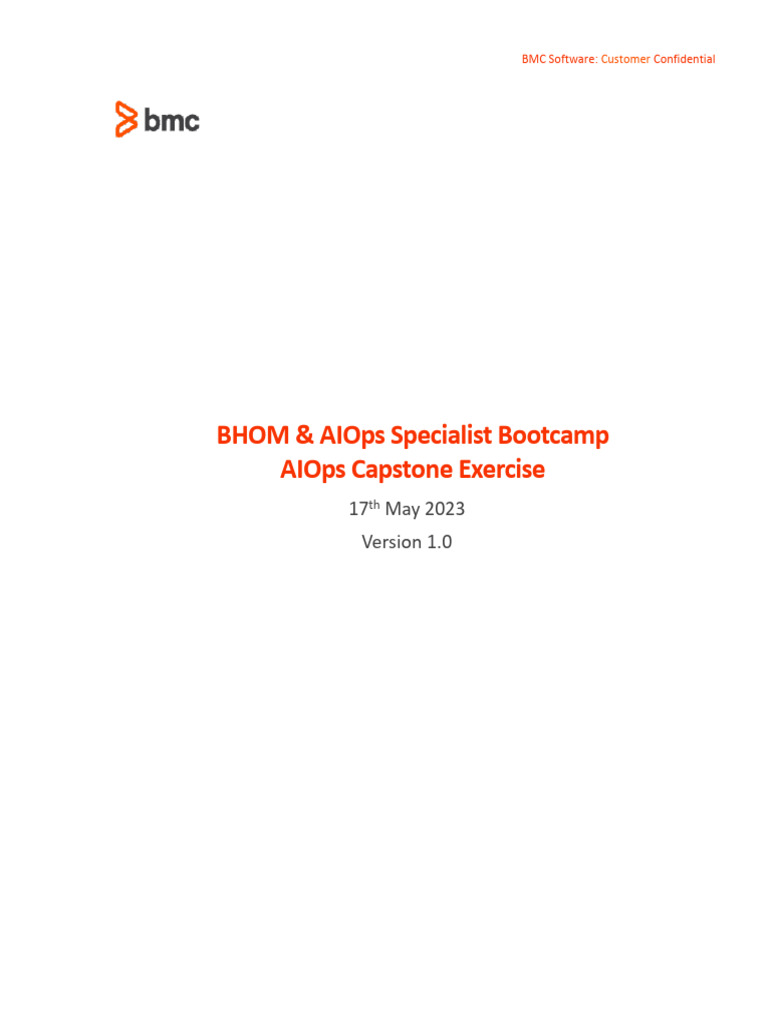 11 - AIOPS Specialist Enablement - Capstone Exercise V1.0 | PDF | Cloud Computing | Computing