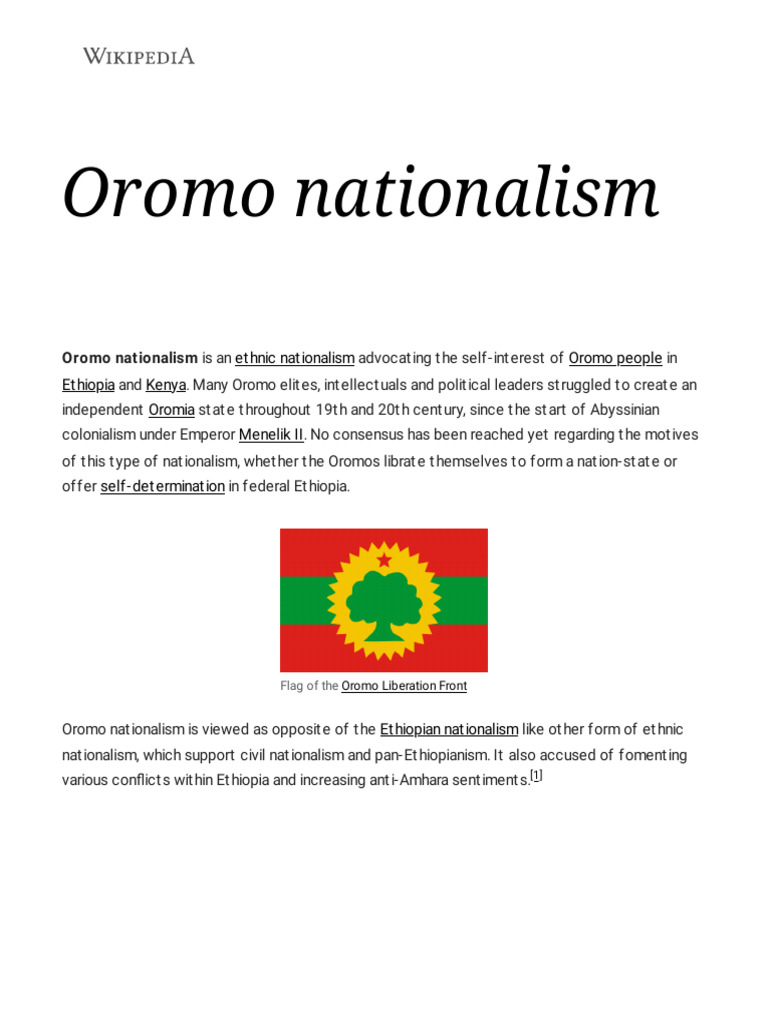 Oromo Nationalism Explained | PDF | Ethiopia | Horn Of Africa