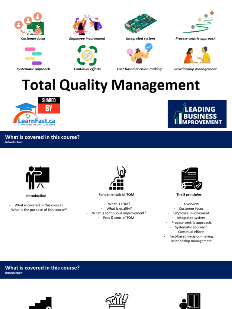 TQM_1712197365 | PDF | Lean Manufacturing | Quality Management