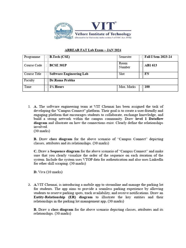 Exam Questions | PDF | Systems Engineering | Information Science