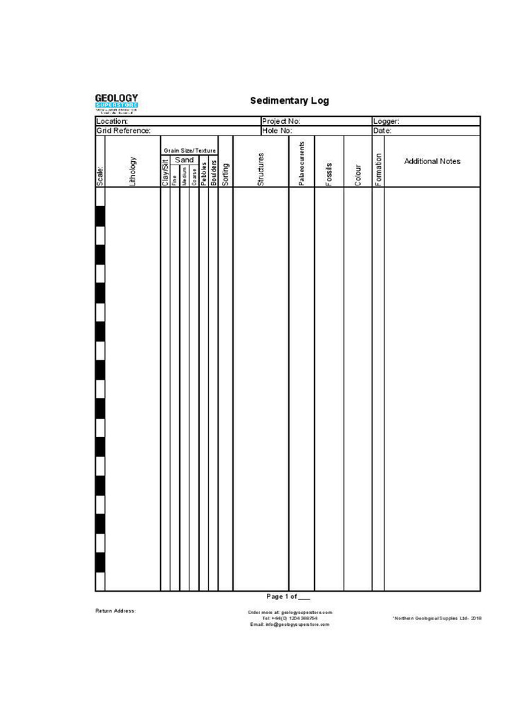 Sedimentary Log | PDF