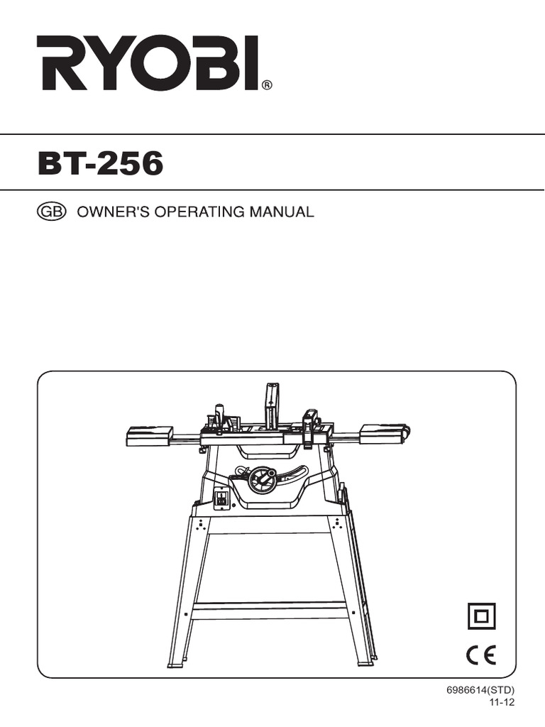 Ryobi table saw manual store
