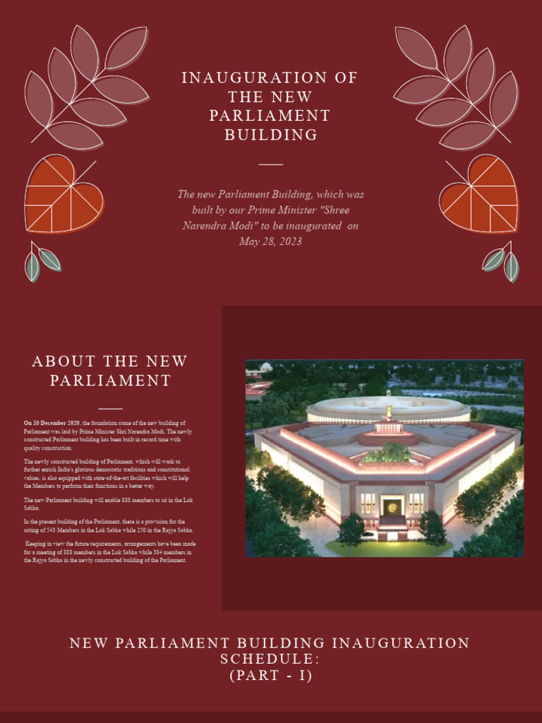 New Parliament Building Inauguration | PDF | Politics Of India ...