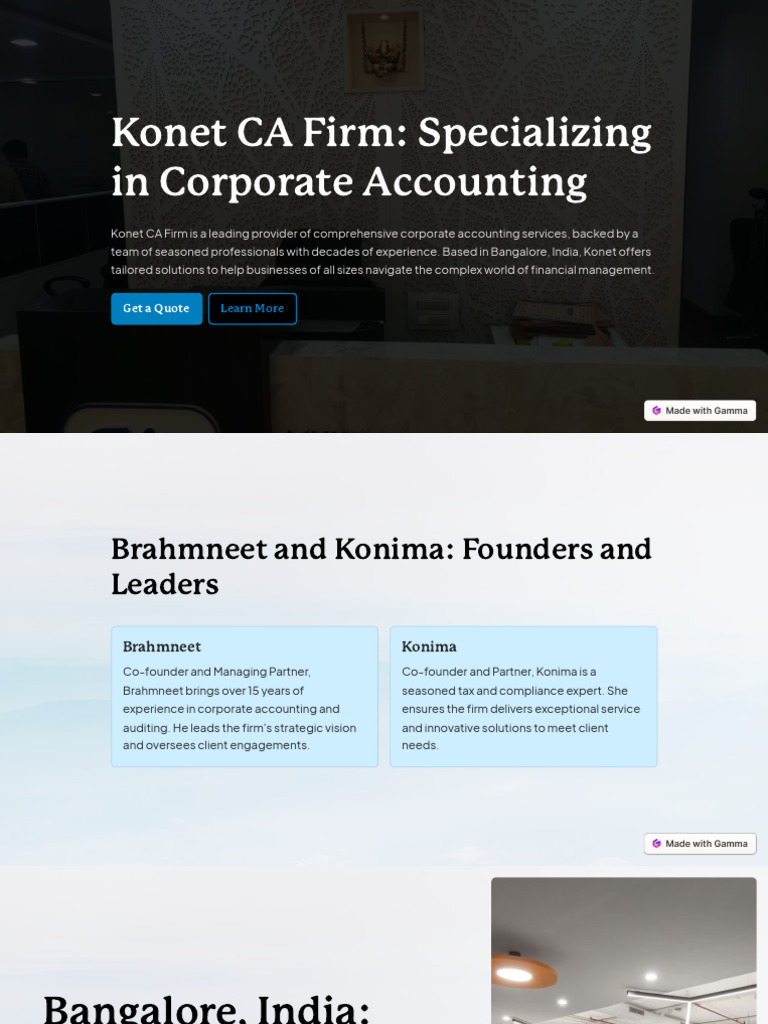 Konet CA Firm: Corporate Accounting Experts | PDF | Startup Company ...
