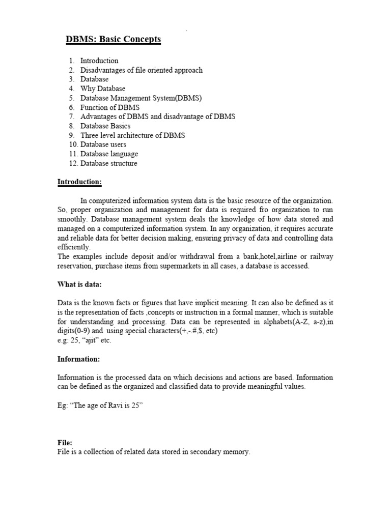 DBMS Notes | Download Free PDF | Databases | Database Transaction