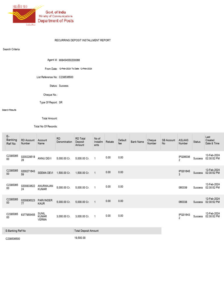 Recurring Deposit Installment Summary | PDF | Banking | Financial Services