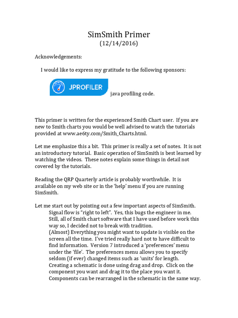 SimSmith How To Understand | PDF | Electrical Impedance | Inductance