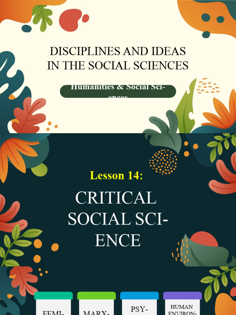 Lesson 14 - Critical Social Science | PDF | Id | Gender