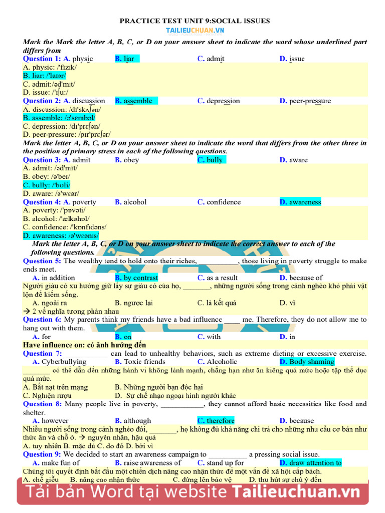 De 2 Practice Test Unit 9 Keyimagemarked - 1600 - PDF - Gdrive.vip | PDF