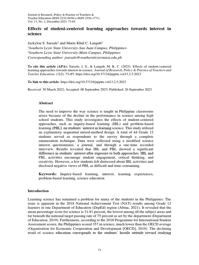 5 +Jackylou+Saludes+Sarsale | PDF | Inquiry Based Learning | Learning