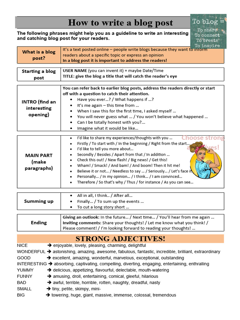 How To Write A Blog Entry 147542 | PDF | Blog