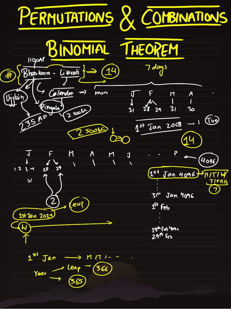 Ep-6 (B) Permutations and Combinations Notes | PDF