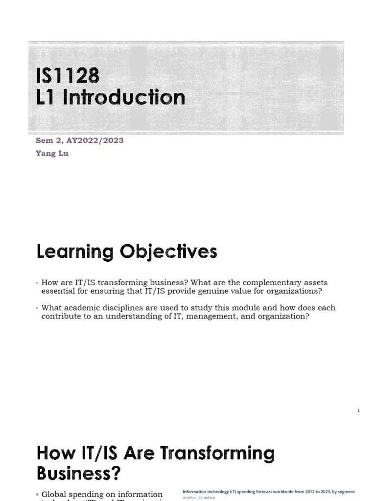 L1 Intro | PDF | Supply Chain | Business Model