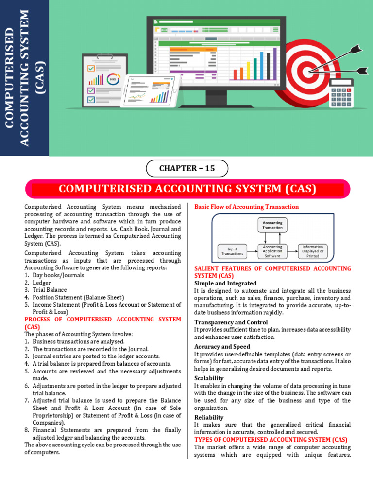 Computerised Accounting System | PDF | Databases | Spreadsheet Computerised Accounting System | PDF | Databases | Spreadsheet