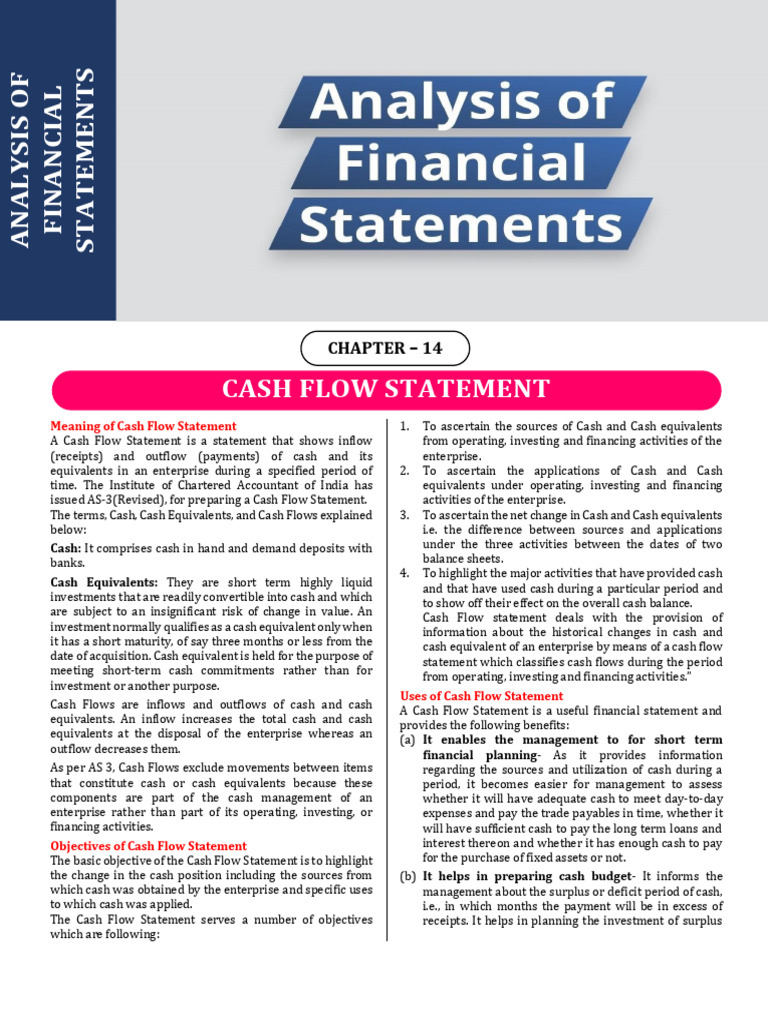 Cash Flow Statement | PDF | Cash Flow Statement | Dividend