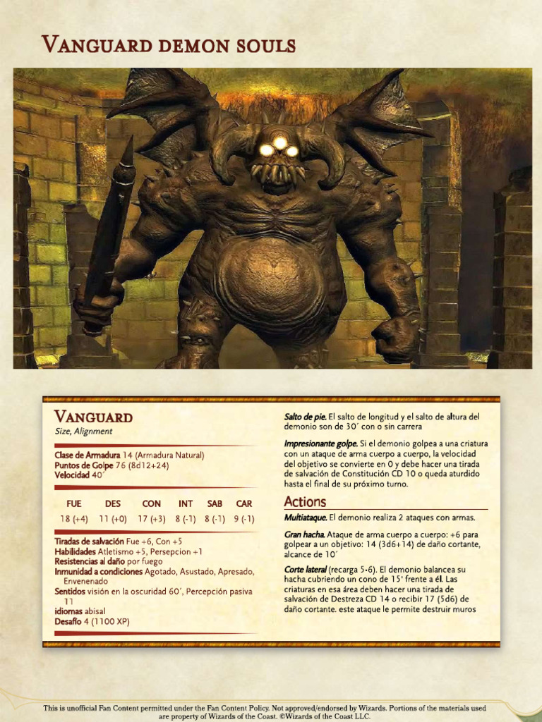 Vanguard Demon Souls | PDF