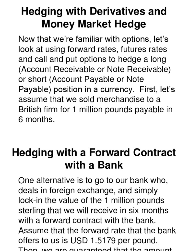 Hedging | PDF | Hedge (Finance) | Put Option