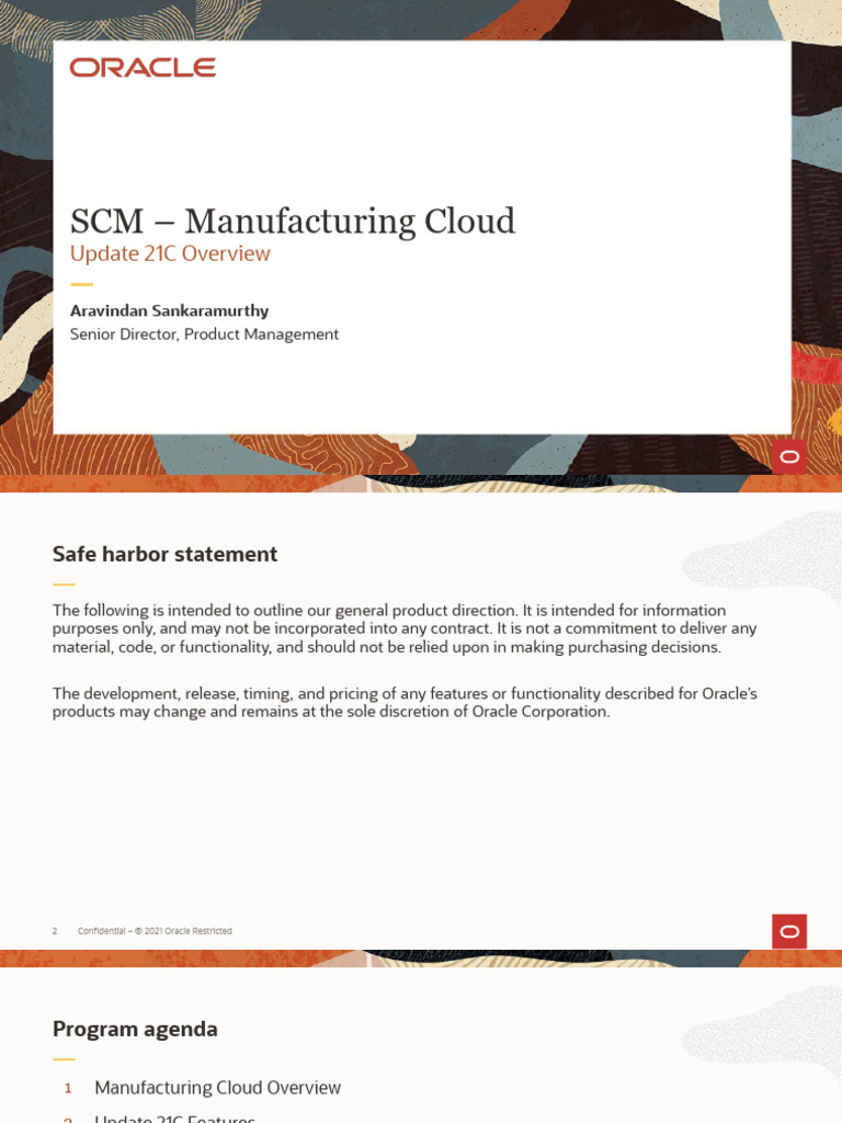 SCM - Manufacturing Cloud Update 21C Overview | PDF | Supply Chain ...