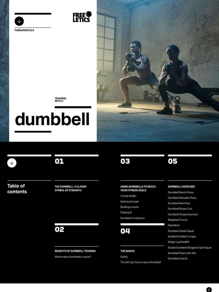 En - Ebook - Training With A Dumbbell - Fundamentals - Freeletics | PDF ...