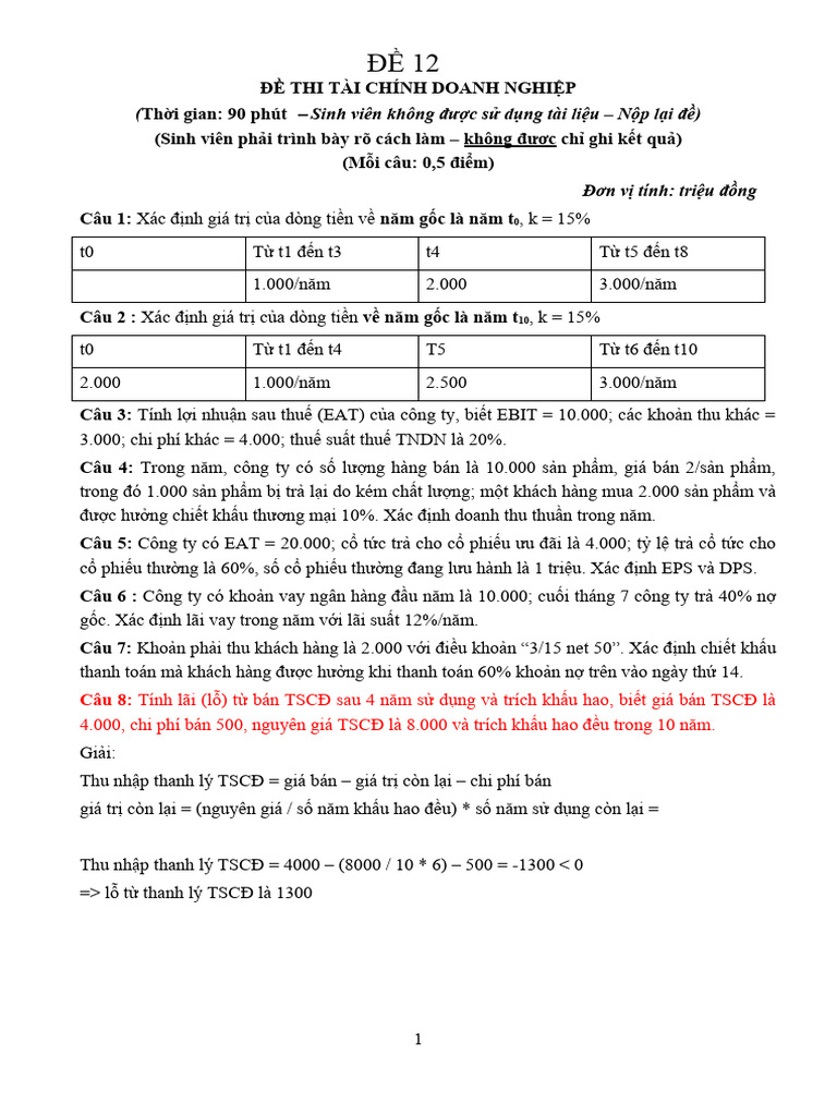 Đề thi 12 TCDN và lời giải | PDF