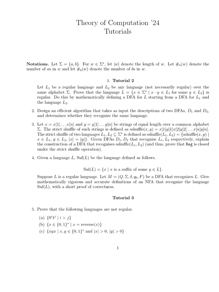 TOC 24 Problems | PDF | Applied Mathematics | Syntax (Logic)