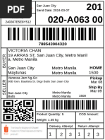 Sample JNT Waybill | PDF