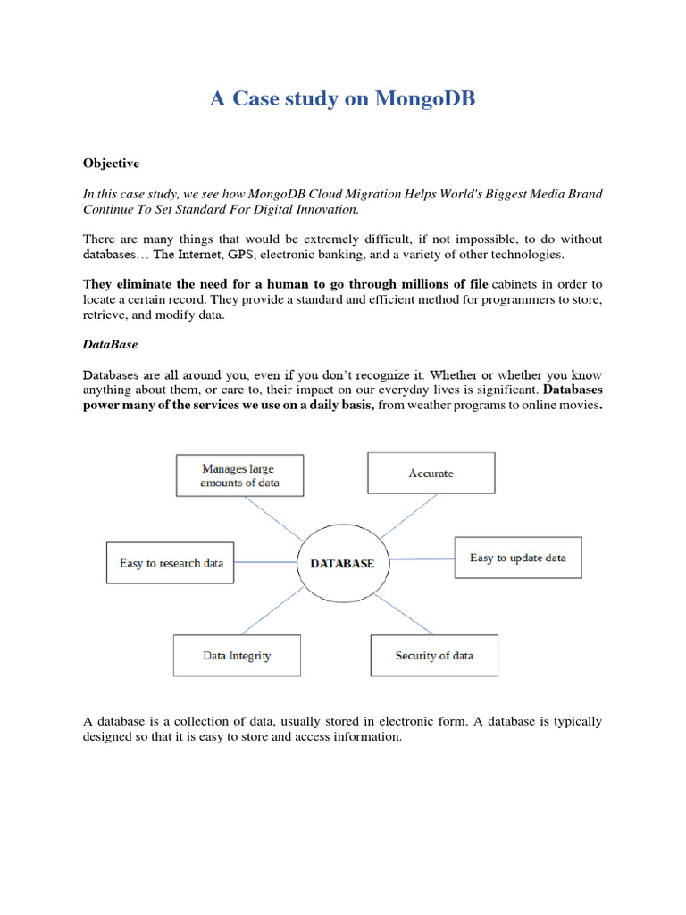 3.A Sample Case Study On MongoDB | Download Free PDF | Databases | No Sql