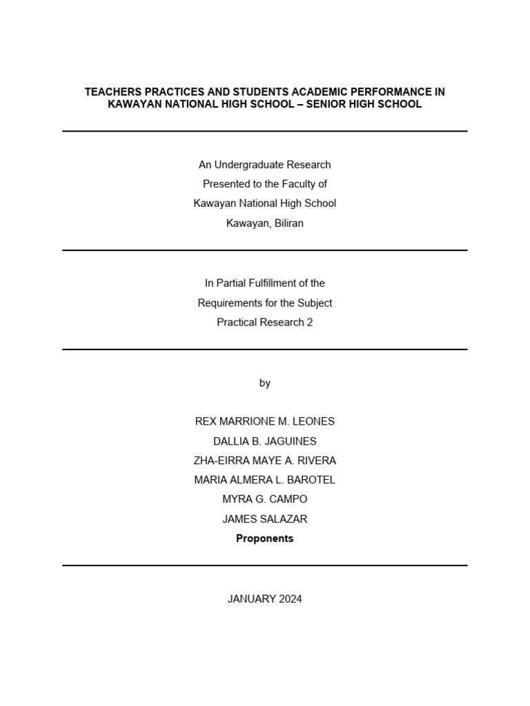 Final Research | PDF | Statistics | Teachers