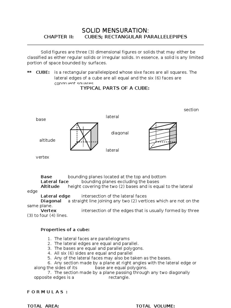 Solid Mensuration 2 | Rectangle | Area