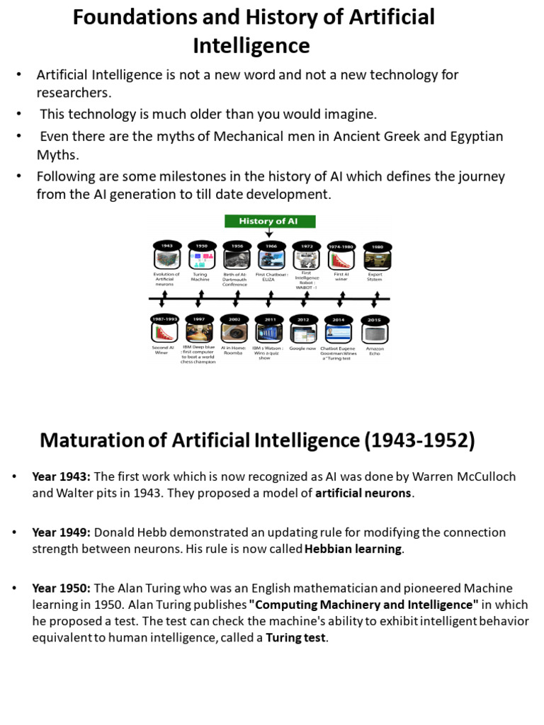 AIML Module - 1 Foundations and History of Artificial Intelligence and ...