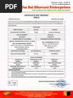 Heat Treatment Certificate Template | PDF
