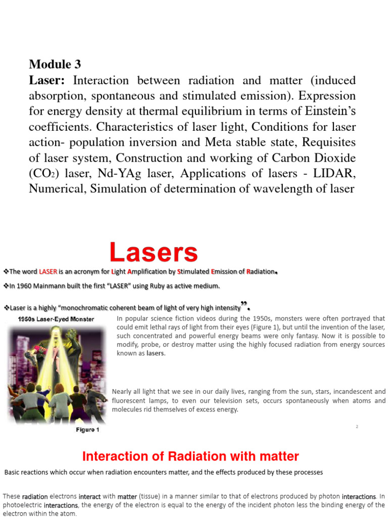Module 3 AIML D | PDF | Laser | Emission Spectrum Module 3 AIML D | PDF | Laser | Emission Spectrum