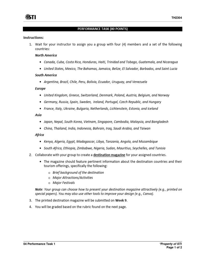 04 Performance Task 1 | PDF