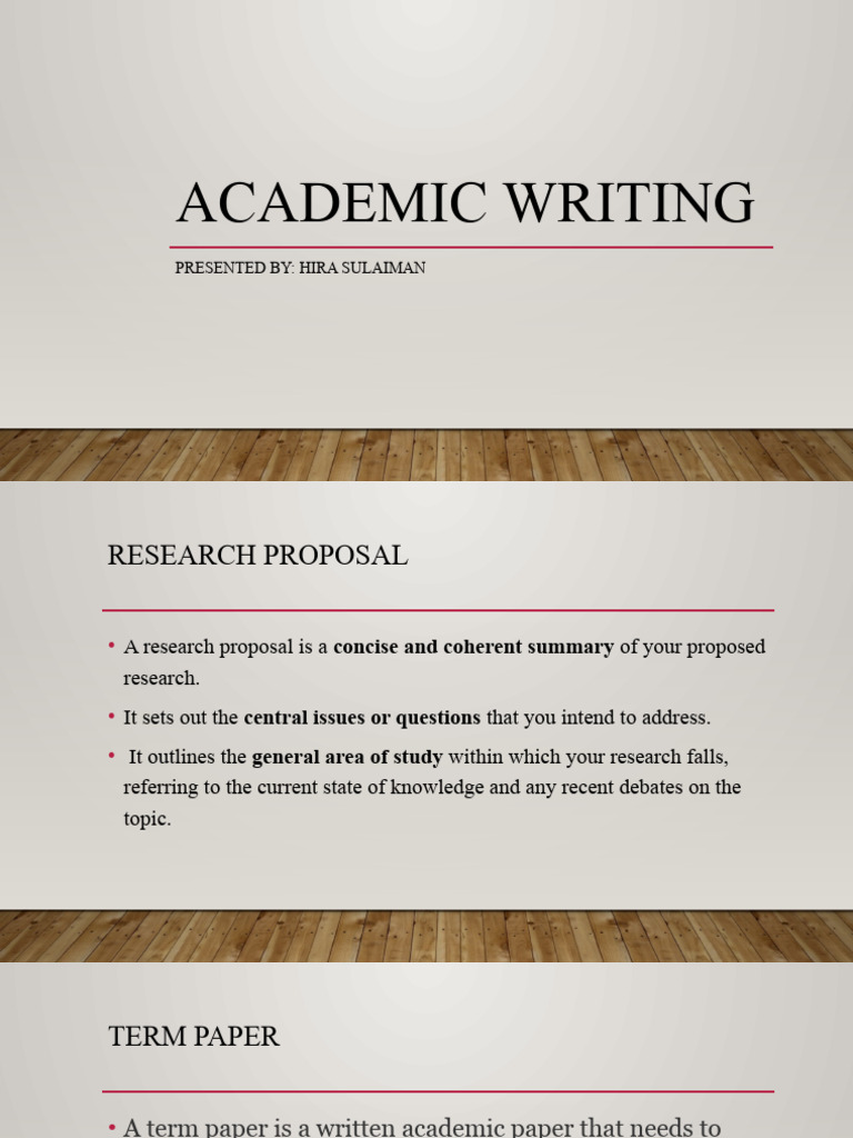 Research Proposal vs. Term Paper Guide | PDF