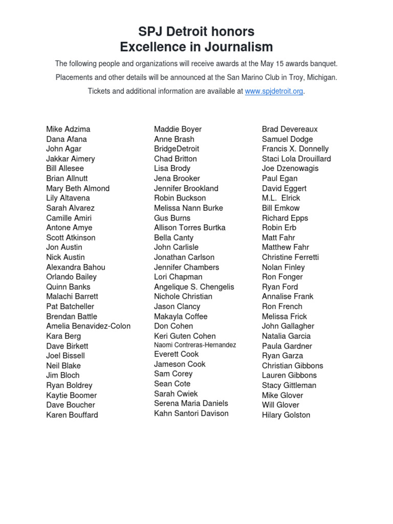 2024 - Excellence in Journalism Finalists | PDF | News Media | News