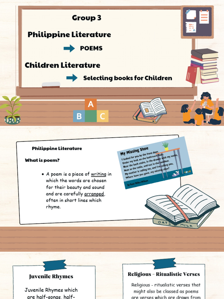 Group 3 Poems and Selecting Books For Children | PDF | Poetry | Rhyme