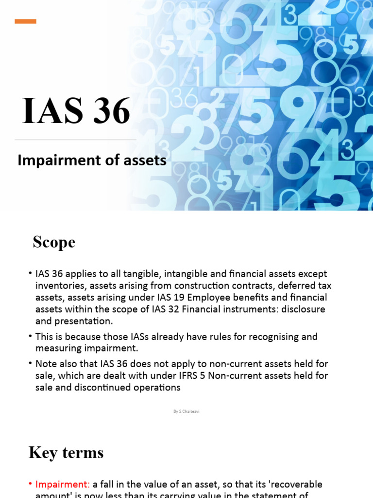 IAS 36-Impairment of Assets | PDF | Goodwill (Accounting) | International Financial Reporting ...