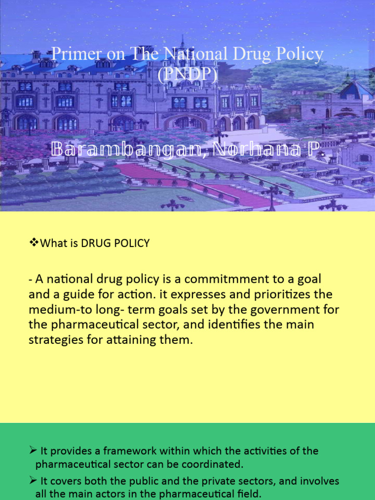 Primer On The National Drug Policy | PDF