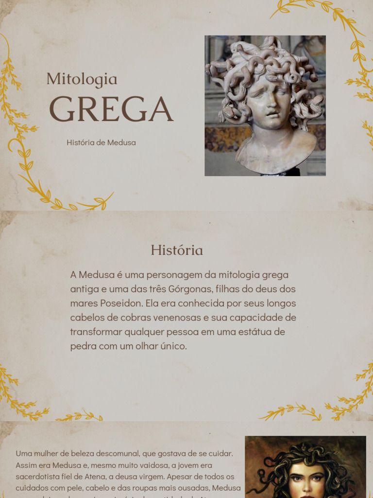 Medusa - Mitologia Grega | PDF | Medusa | Atena