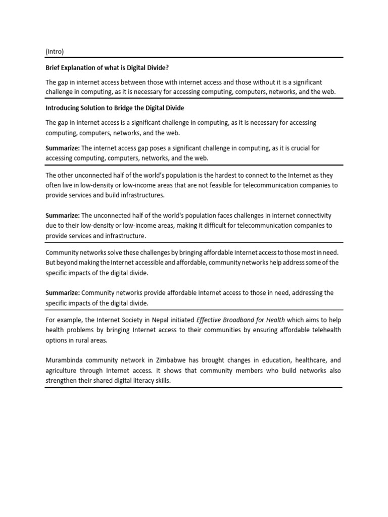 DIgital Divide Vs Digiral Inequality | PDF | Internet Access | Internet