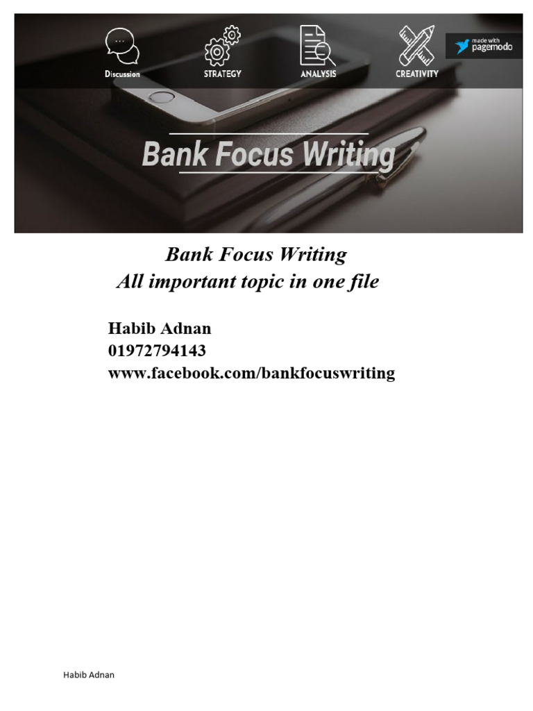 Bank Focus Writing All Important in One PDF | PDF | Foreign Direct Investment | Banks