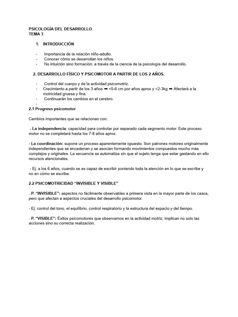 Tema 3 Psico Resumen | PDF
